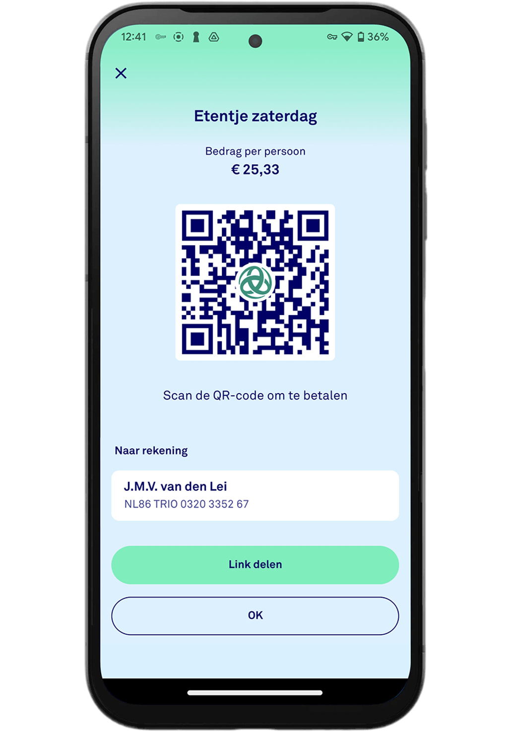 Betaalverzoek | Stuur een betaalverzoek via de app | Triodos Bank