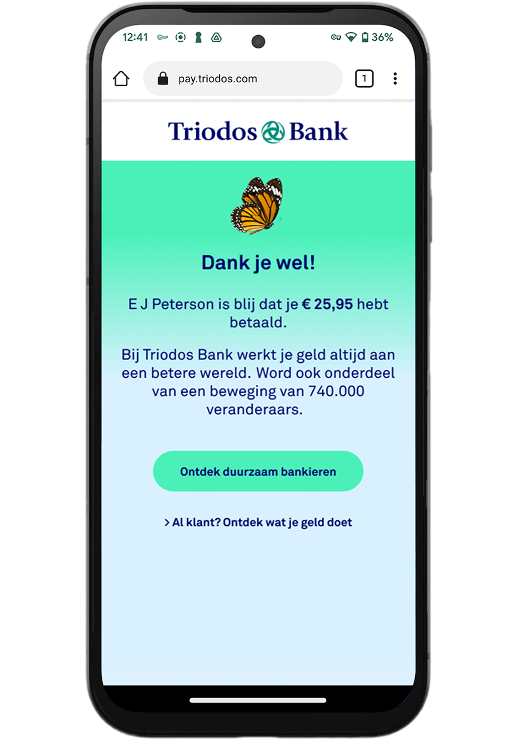 Betaalverzoek | Stuur een betaalverzoek via de app | Triodos Bank